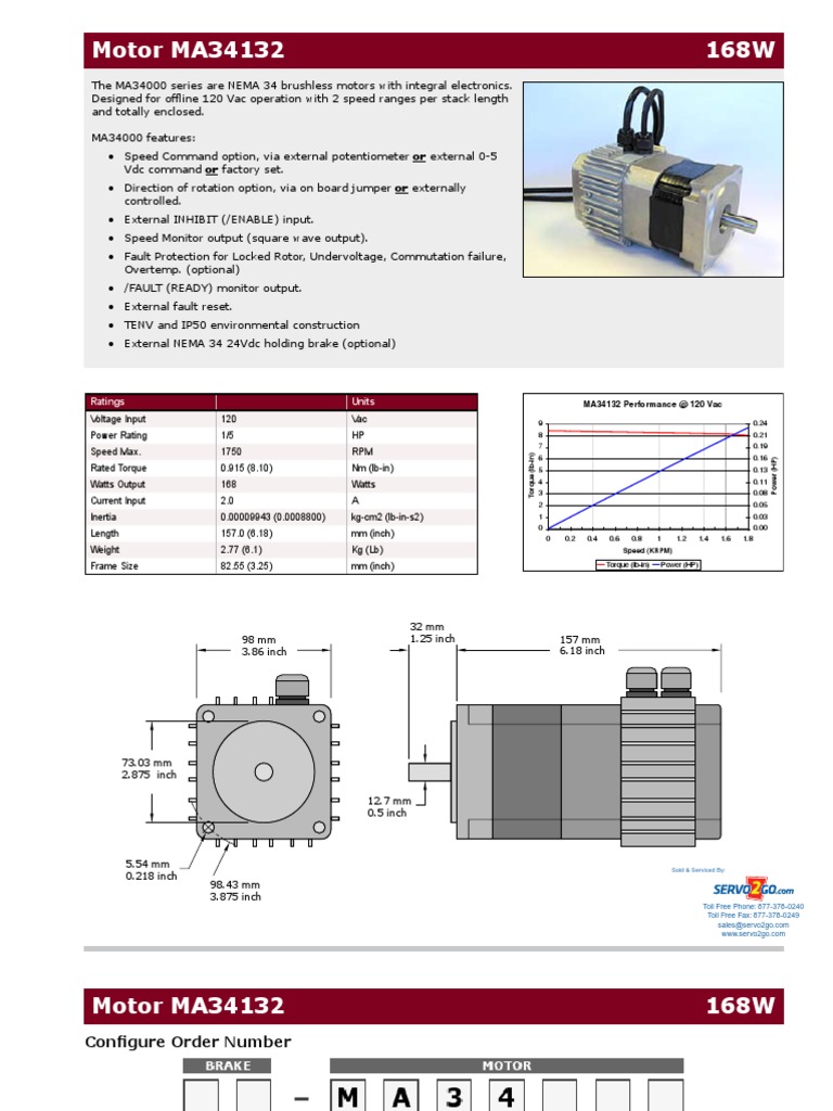MA34132 Brushless Motor Overview | PDF