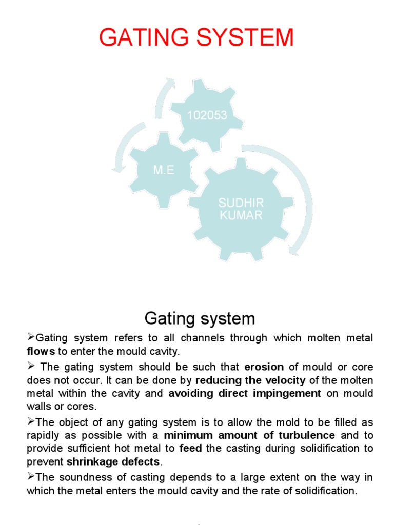Elements of Gating System | PDF | Casting (Metalworking) | Industries