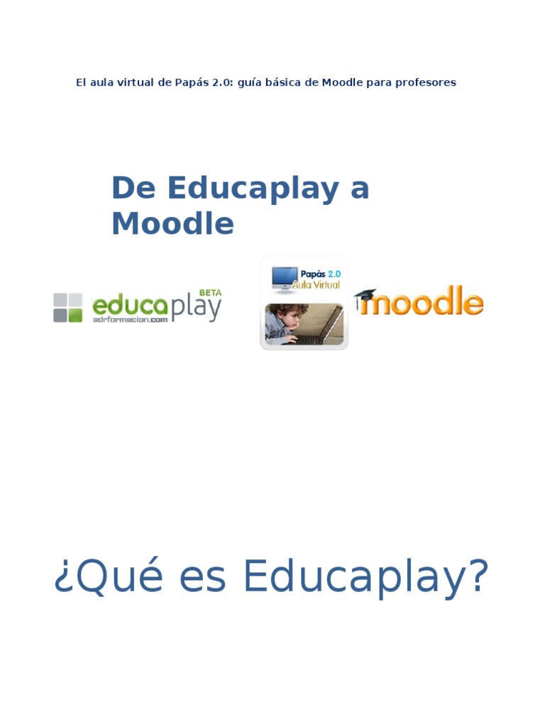 Tutorial Aula Virtual de Educaplay | PDF | Moodle | Informática