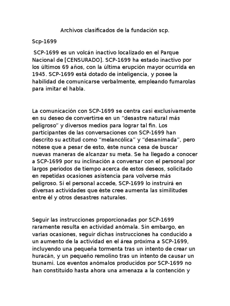 Archivos Clasificados de La Fundación SCP | PDF | Libros para adolescentes