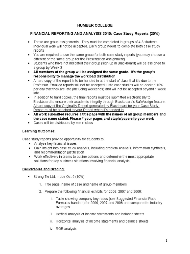 Financial Reporting and Analysis Case Study-2 | PDF | Cash Flow ...
