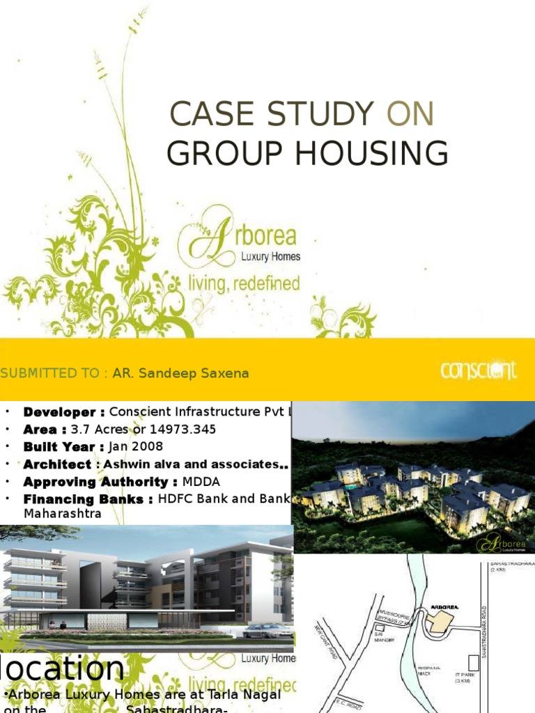 Group Housing Case Study on Arborea Luxury Homes | PDF | Elevator | Plants