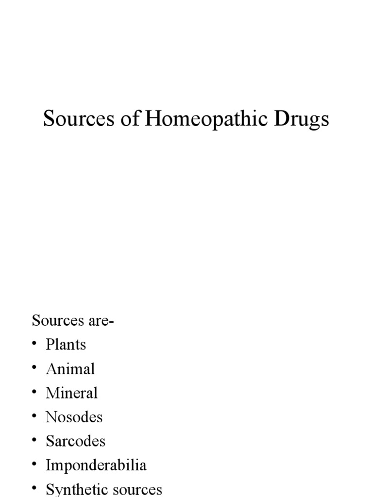 Sources of Homeopathic Drugs | PDF | Organisms | Plants