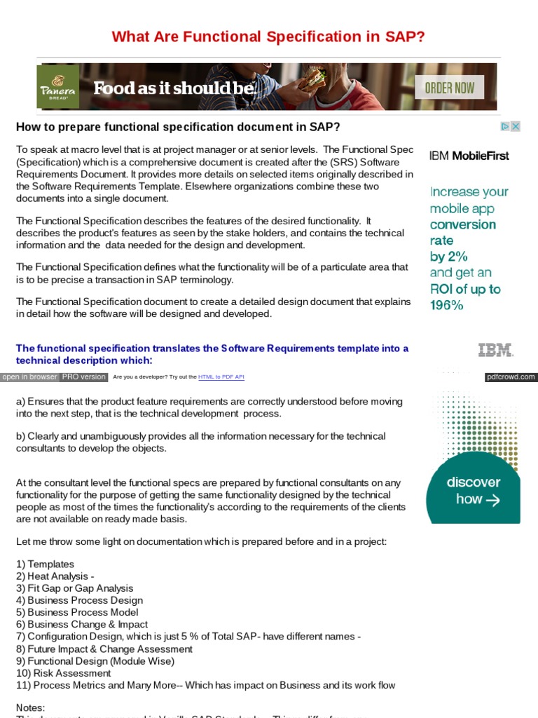 General What Are Functional Specification-ERP | PDF | Specification ...