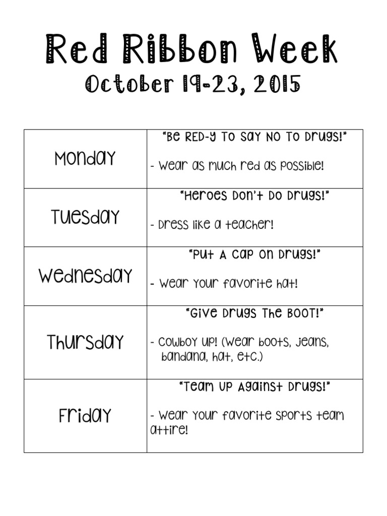 Red Ribbon Week | PDF | General Fiction | Lifestyle