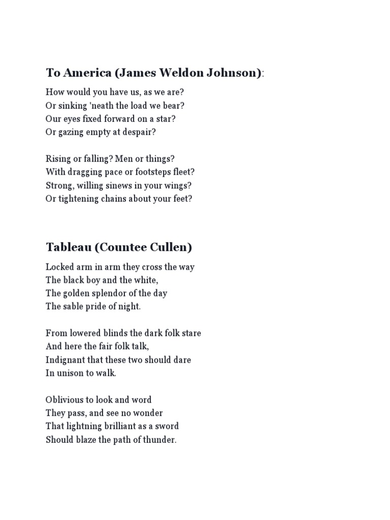 The Harlem Renaissance - Selected Poems | PDF