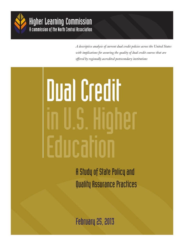 Higher Learning Commission Dual Credit in U.S. Higher Education | PDF ...