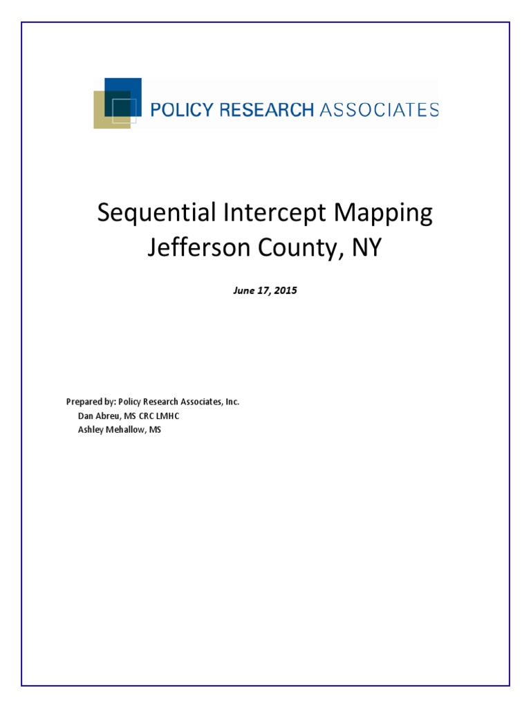 Sequential Intercept Mapping Report | PDF | Social Security Disability ...