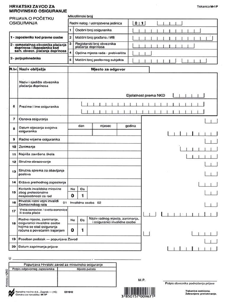Tiskanica M 1P | PDF