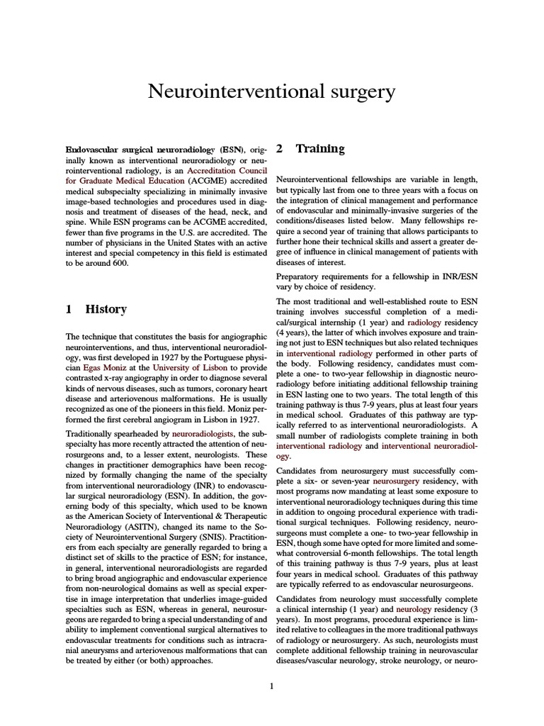 Neurointerventional Surgery: 2 Training | PDF | Interventional ...