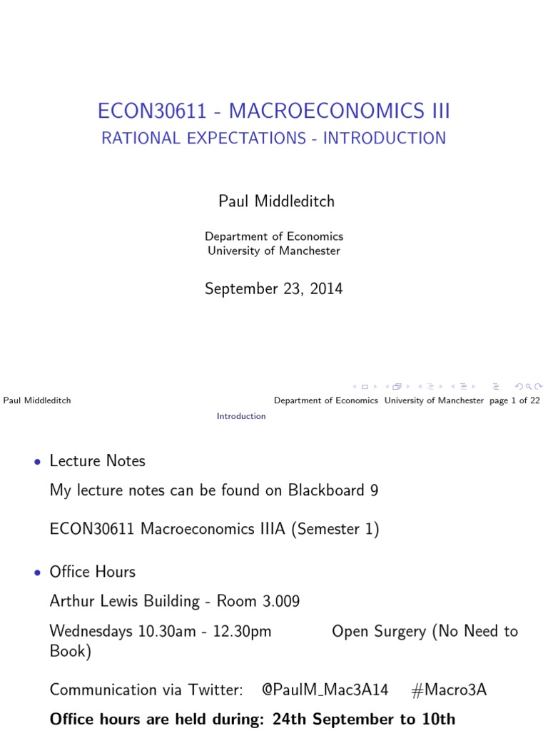 Macroecon | PDF | Rational Expectations | Inflation