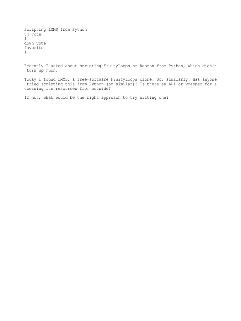Python Scripting for LMMS Users | PDF | Computers | Technology ...