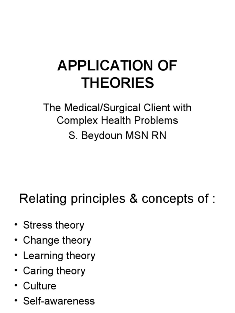 Nursing Theories for Complex Health Issues | PDF | Career & Growth ...