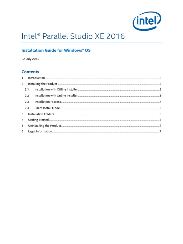 Intel XE Parallel Studio Install Guide | PDF | Installation (Computer ...