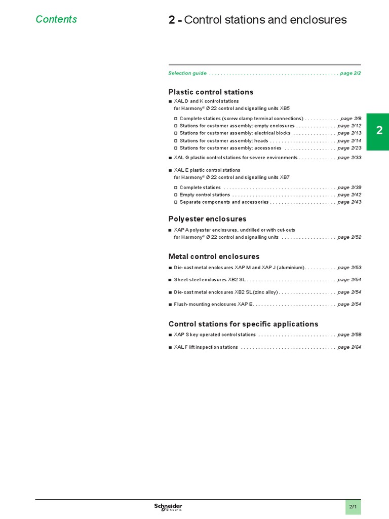 2 - Control Stations and Enclosures | PDF | Switch | Light Emitting Diode