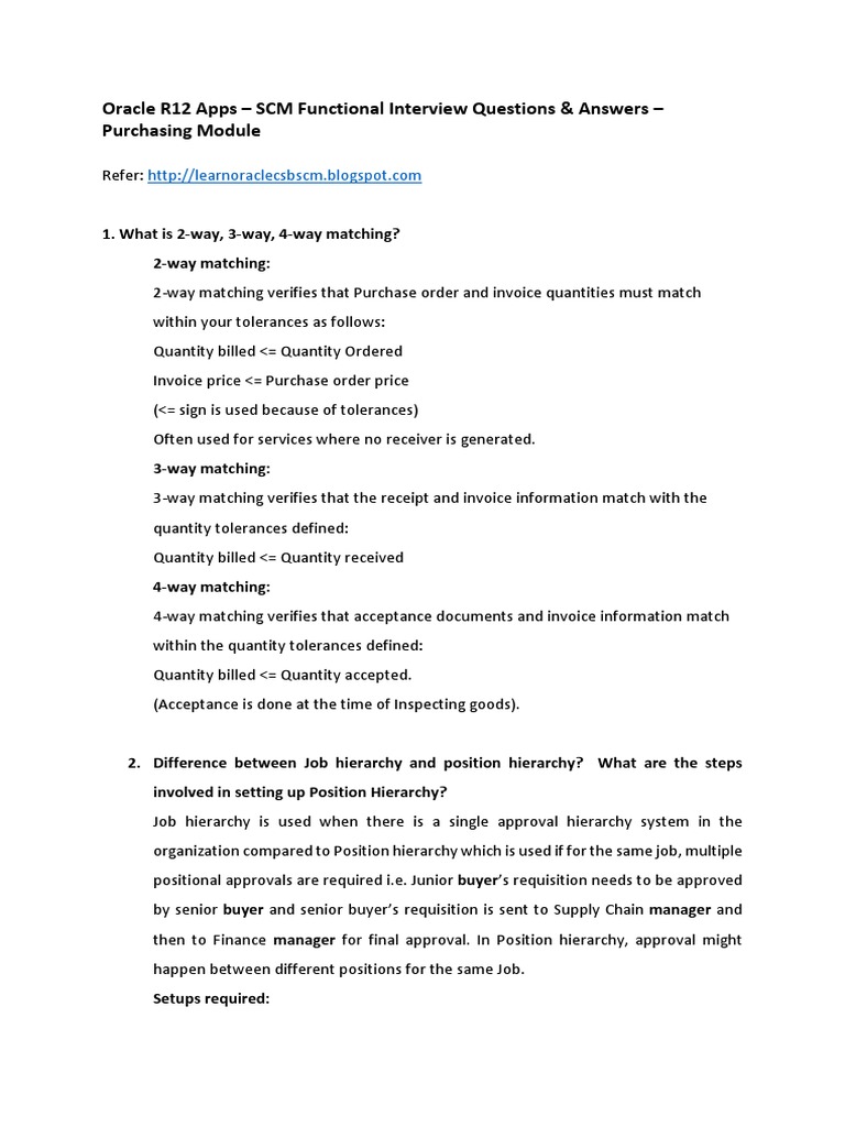 Oracle R12 Apps - SCM Functional Interview Questions & Answers ...