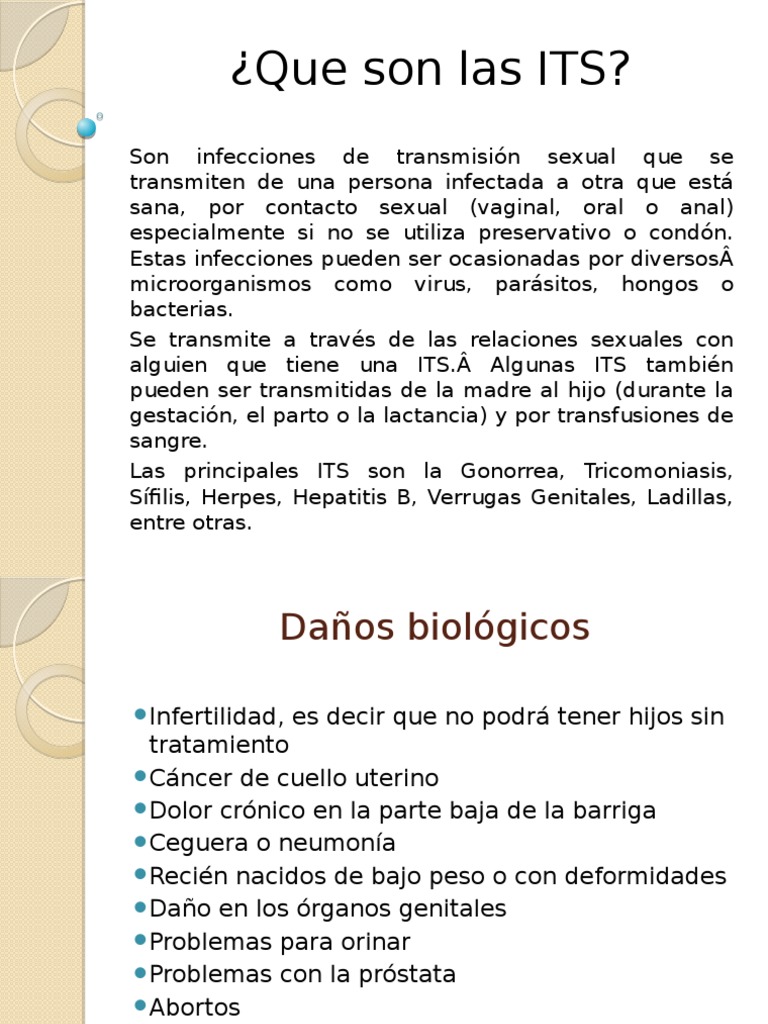Que Son Las ITS | PDF | Infección transmitida sexualmente | VIH / SIDA
