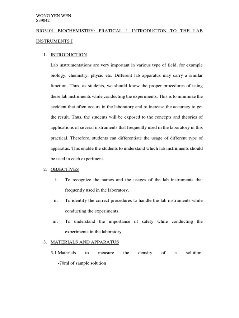 Introduction To The Usage of Lab Apparatus | PDF | Ph | Absorbance