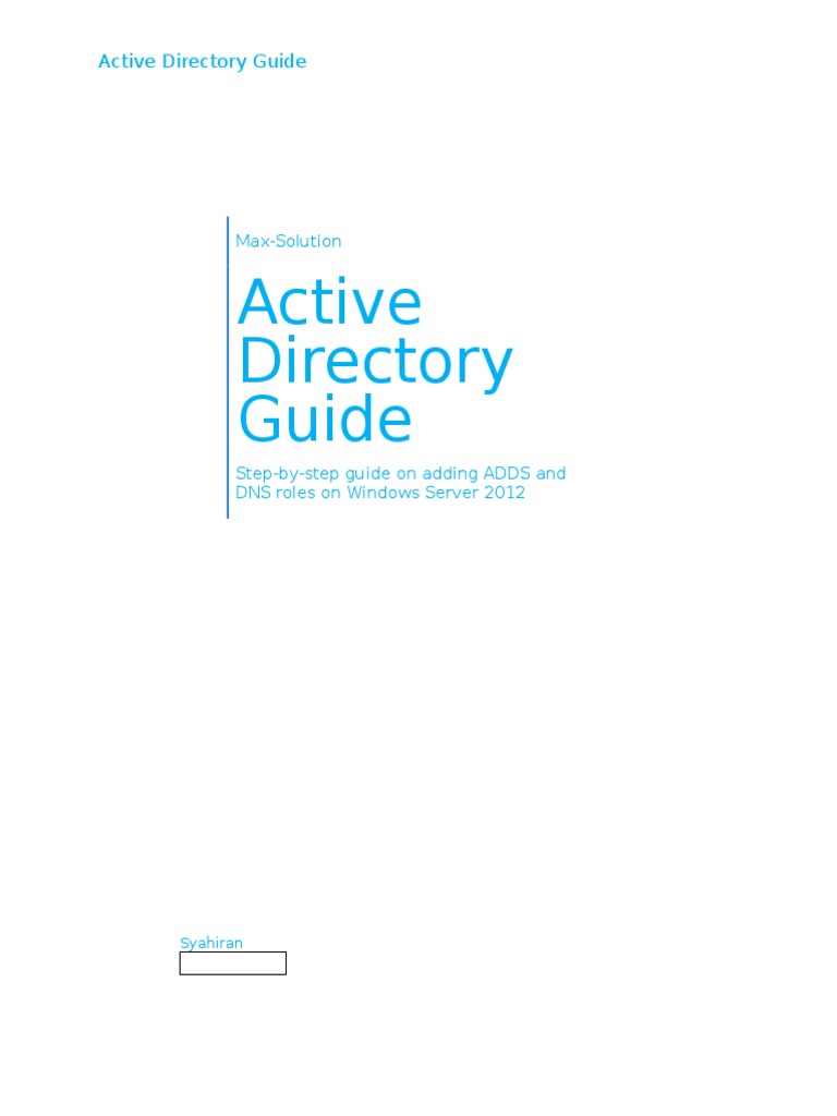Active Directory Guide | PDF | Active Directory | Domain Name System