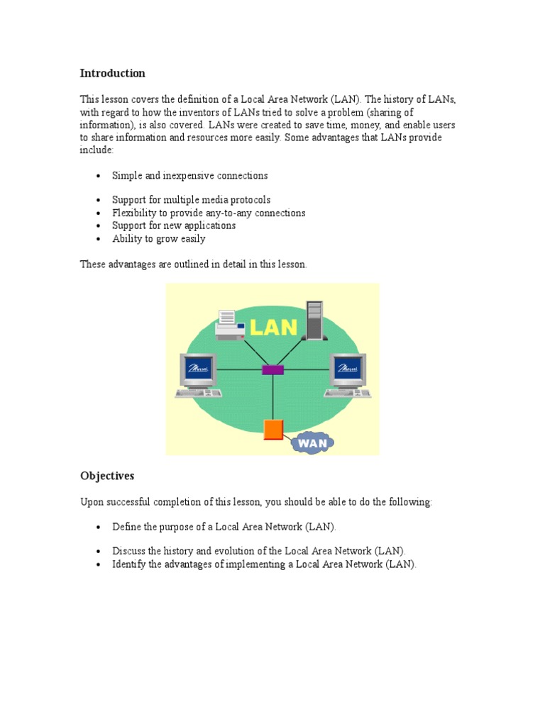 Introduction To LAN | PDF | Local Area Network | Computer Network