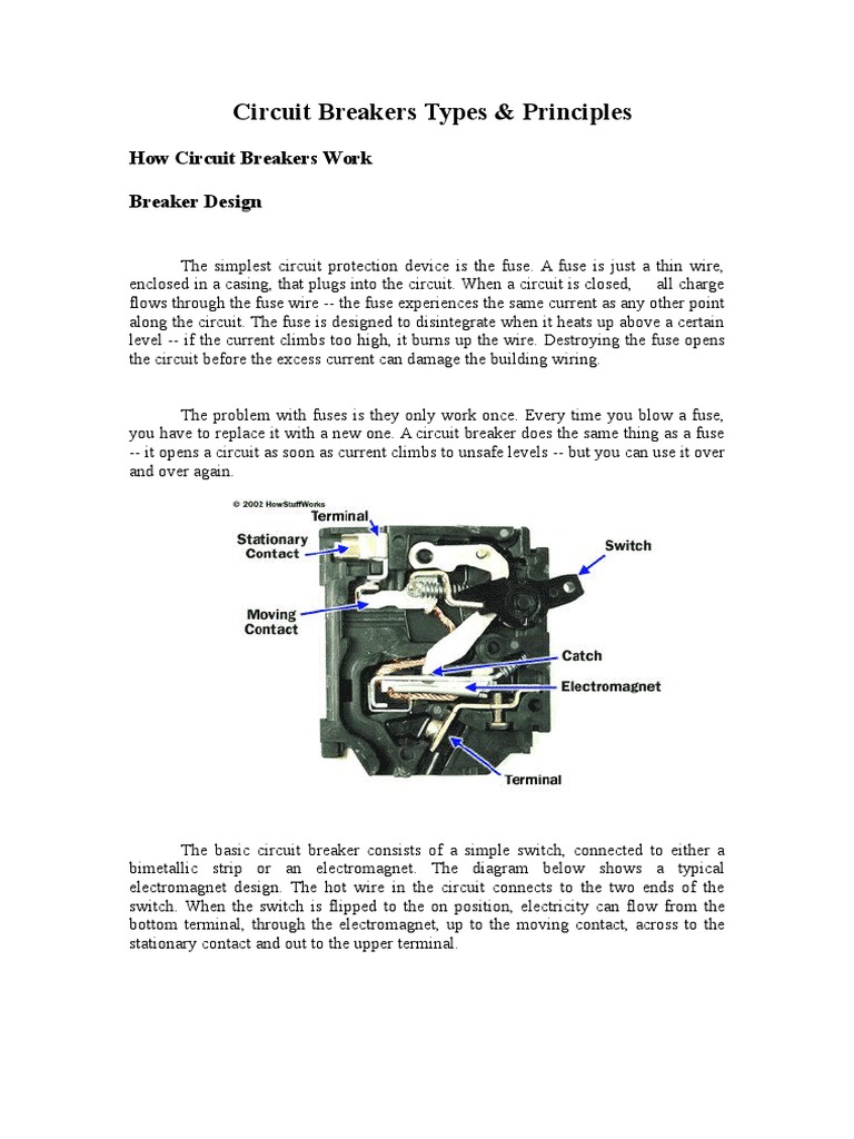 Circuit Breakers Types | PDF | Electric Arc | Electric Current