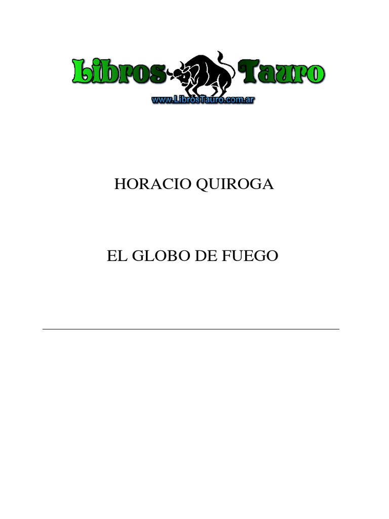 Quiroga, Horacio - El Globo de Fuego | PDF | Clima | Naturaleza