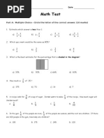 Grade 6 Maths Fractions Multiple Choice Questions | PDF