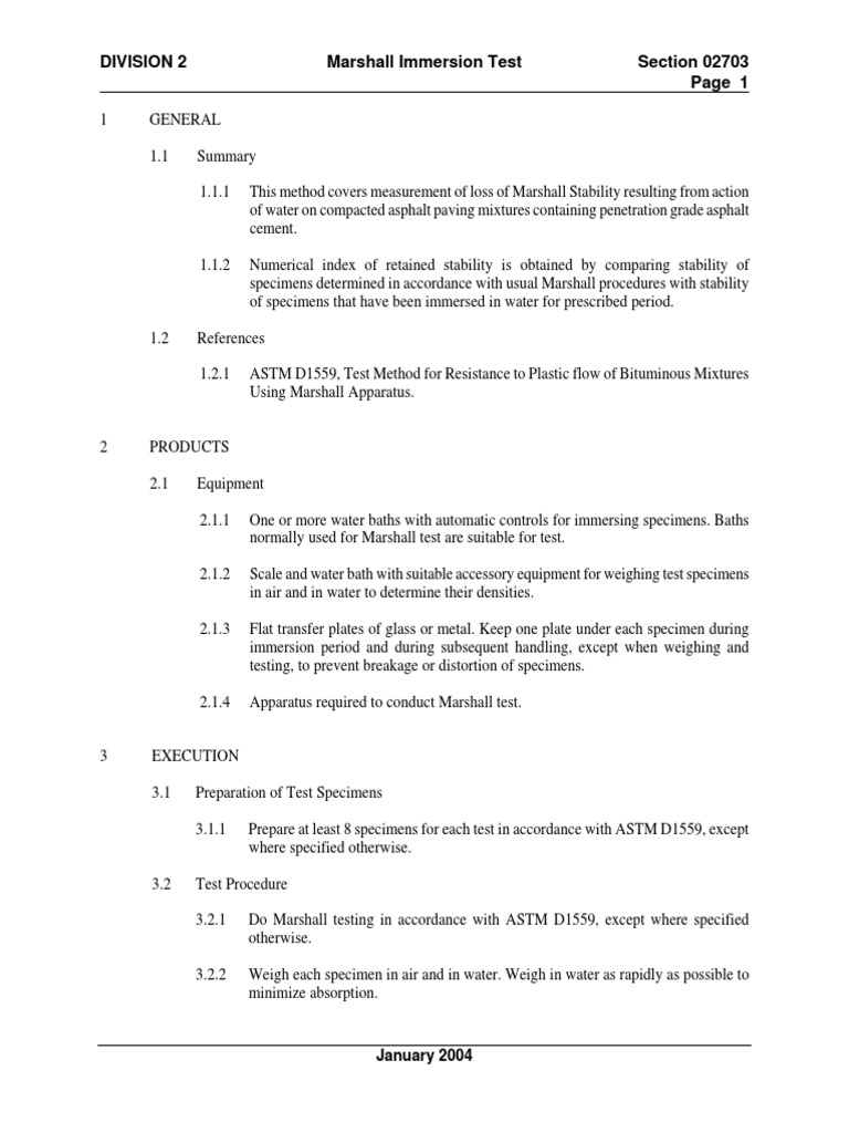 Index of Retained Stability in Asphalt | PDF | Science & Mathematics ...