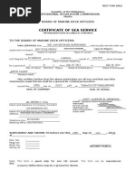 Marina Certificate of Sea Service | PDF