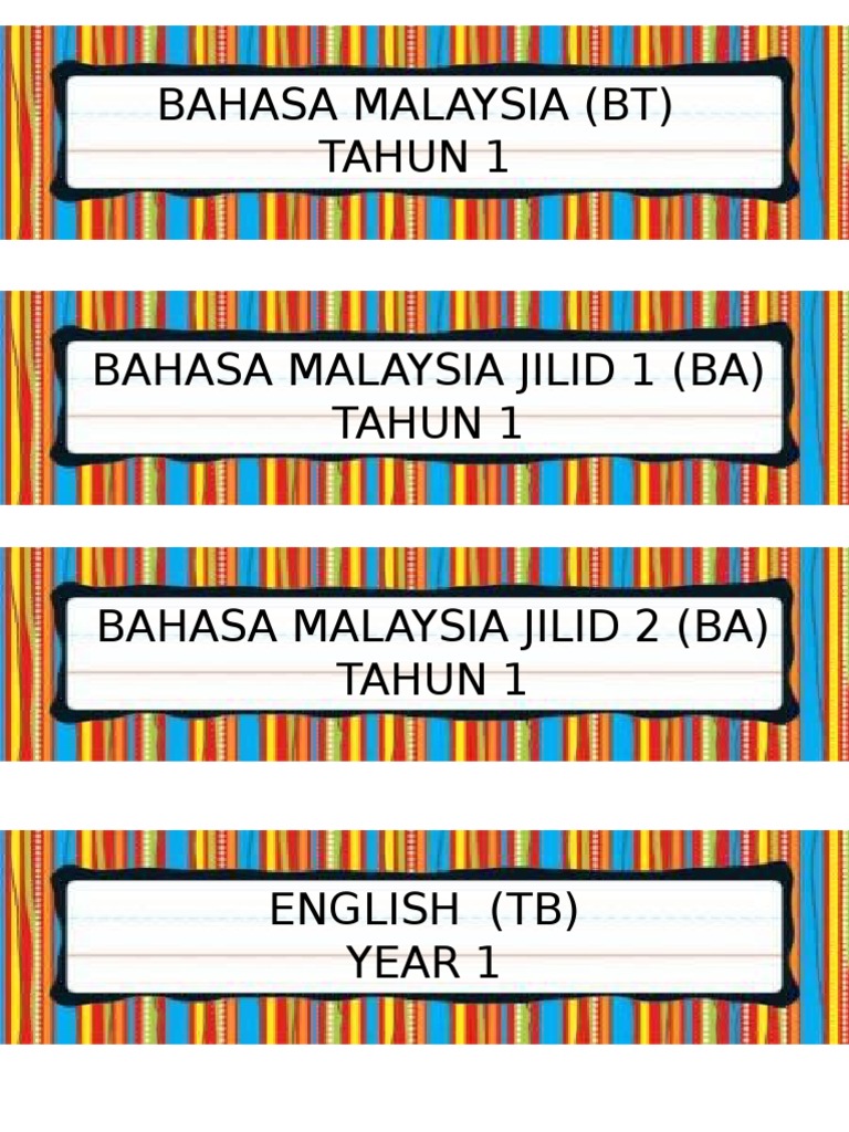 Contoh Label Buku Teks | PDF