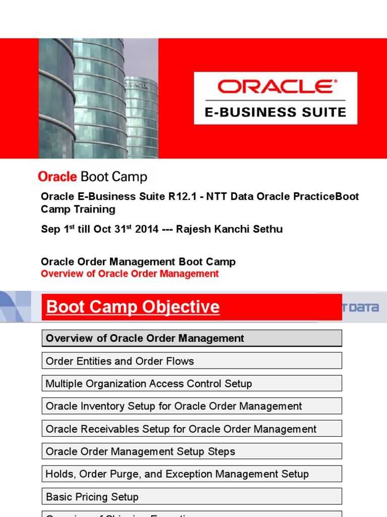 01.EBS R12.1 OM Overview of Oracle Order Management V1 | PDF | Invoice ...