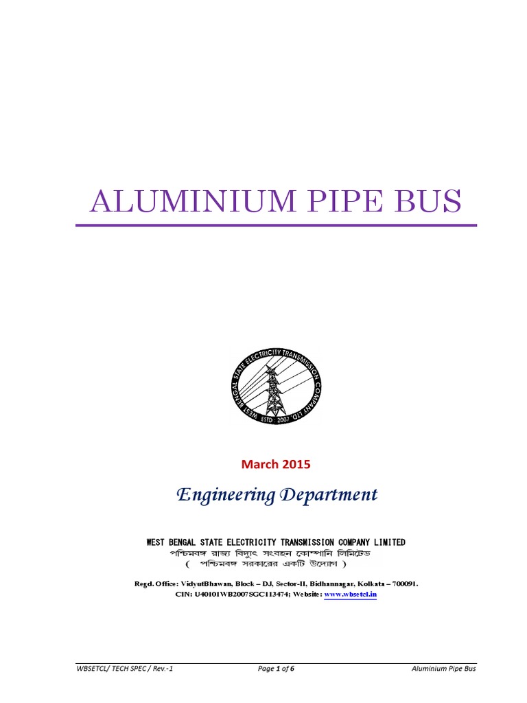 Aluminium Pipe Bus | PDF | Pipe (Fluid Conveyance) | Engineering Tolerance