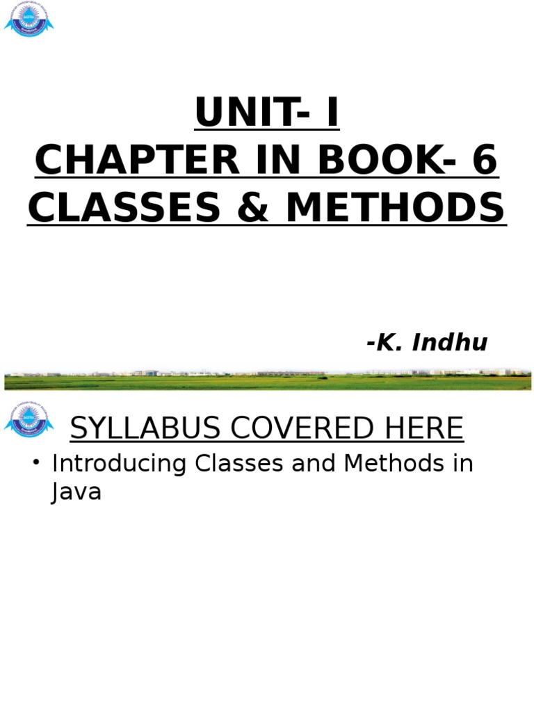 Chapter6 IntroducingClasses&Methods | PDF | Constructor (Object Oriented Programming) | Programming