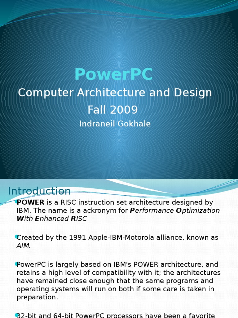 Power PC Slides | PDF | Integrated Circuit | Digital Electronics