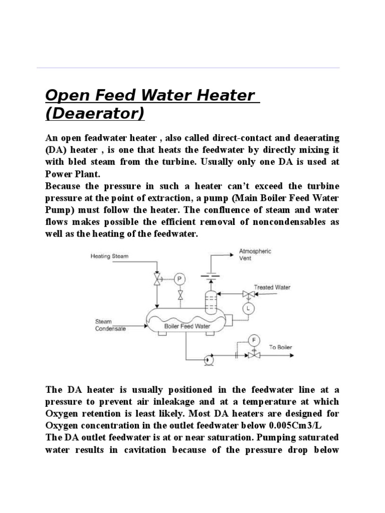 Open Feed Water Heater Guide | PDF | Chemical Equipment | Applied And ...