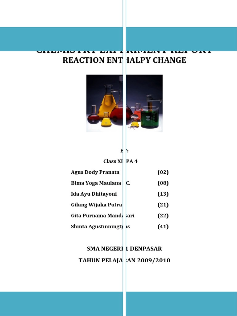 Reaction Enthalpy Change Experiment | PDF | Nature | Mole (Unit)