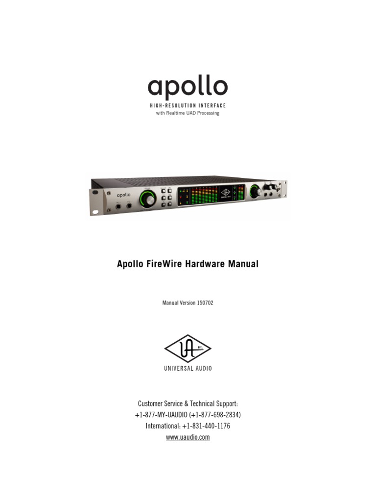 Apollo Hardware Manual | PDF | Microphone | Usb