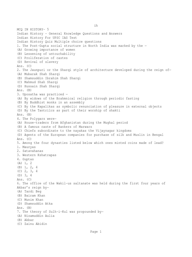 Indian History 1000 Plus MCQ | PDF | Socialism | Karl Marx