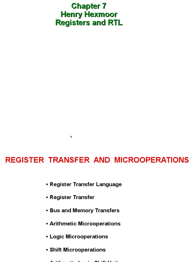 CO-II B.tech (IT) - Notes-Register Transfer Lang. & Microoperation PDF ...