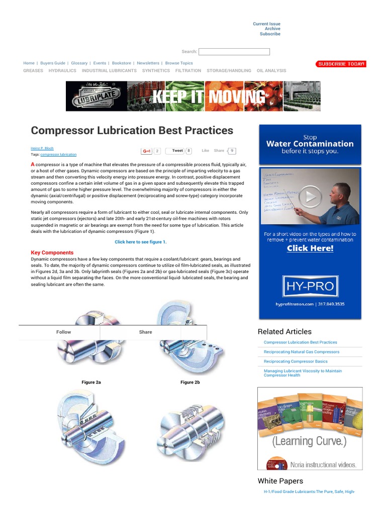Compressor Lubrication Best Practices | PDF | Lubricant | Pump
