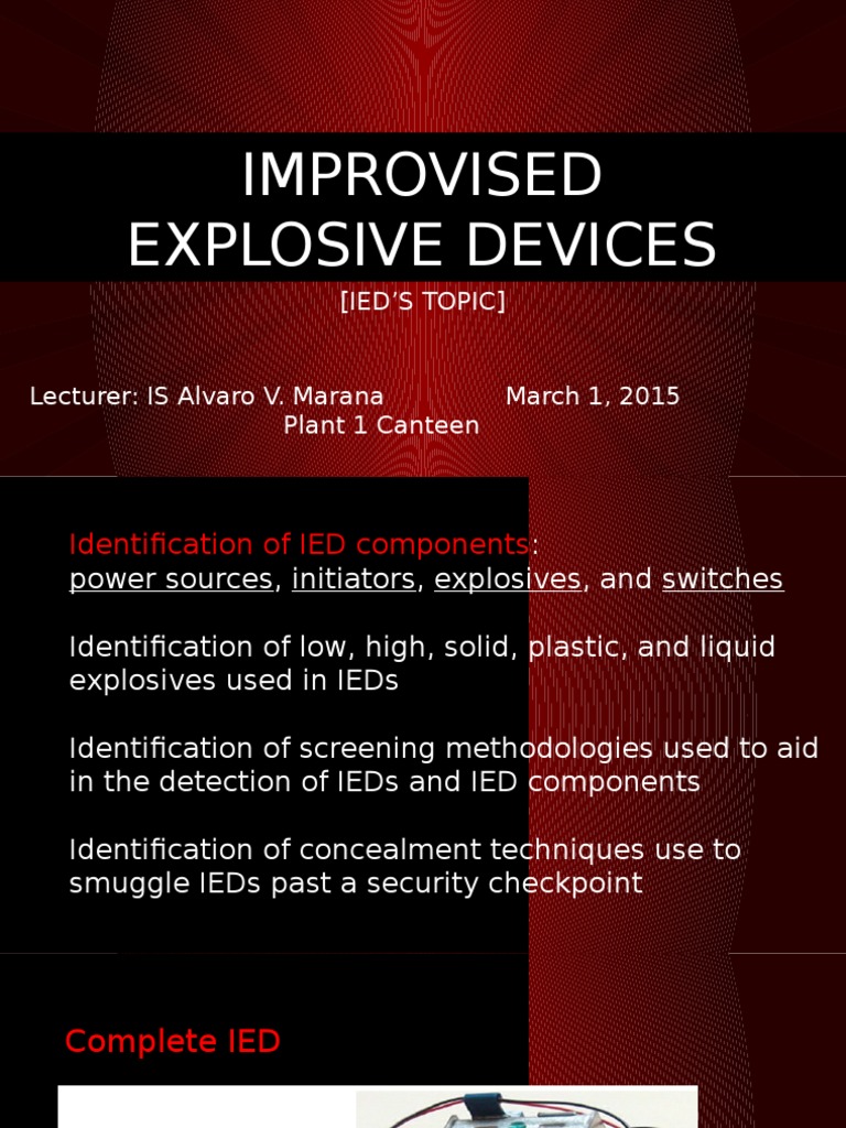 Improvised Explosive Device | PDF | Improvised Explosive Device ...
