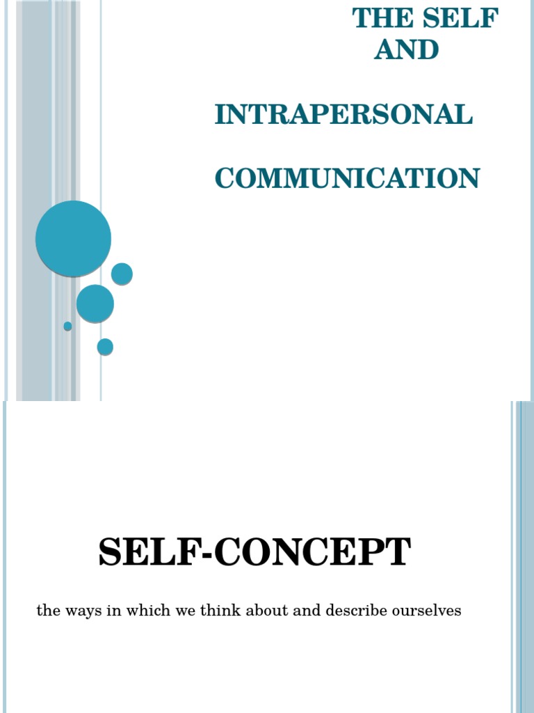 Intrapersonal Communication and Self-Concept | PDF | Perception ...