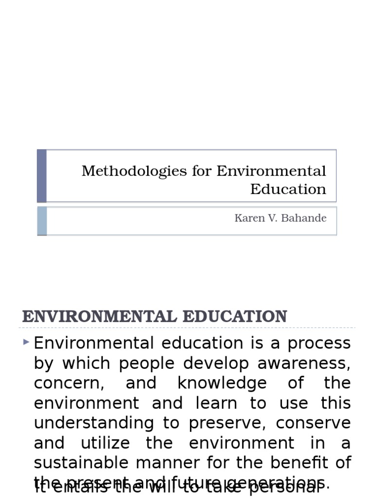 Methodologies For Environmental Education | PDF | Fossil Fuels | Pollution