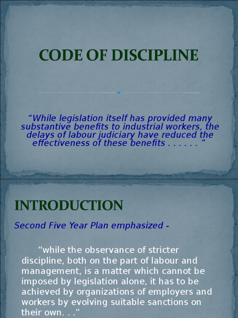 Code of Discipline | Trade Union | Collective Bargaining