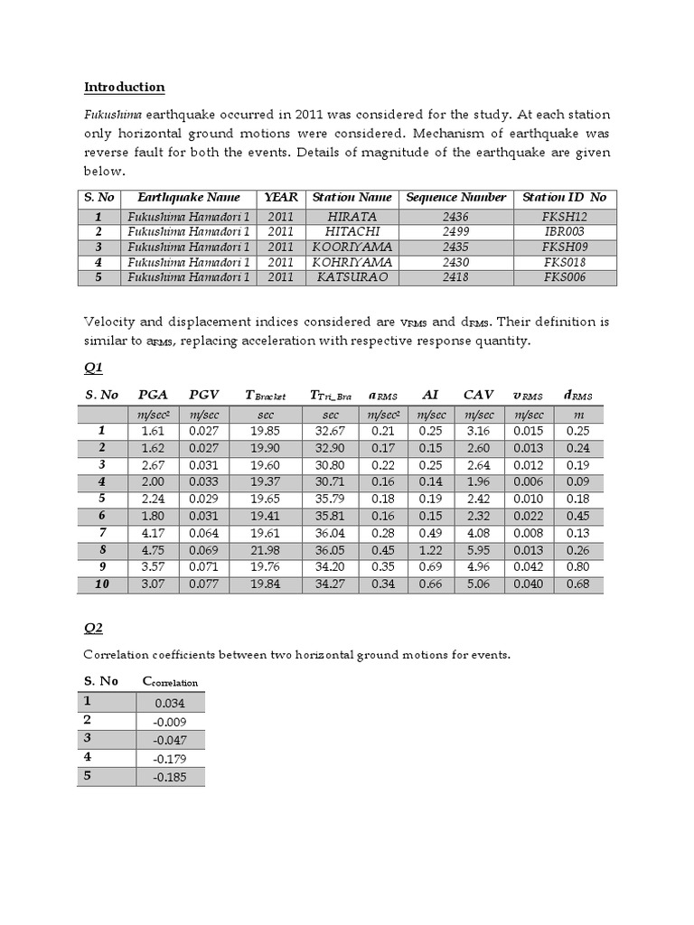 Ground Motion Characteristics | PDF | Earthquakes | Physical Quantities