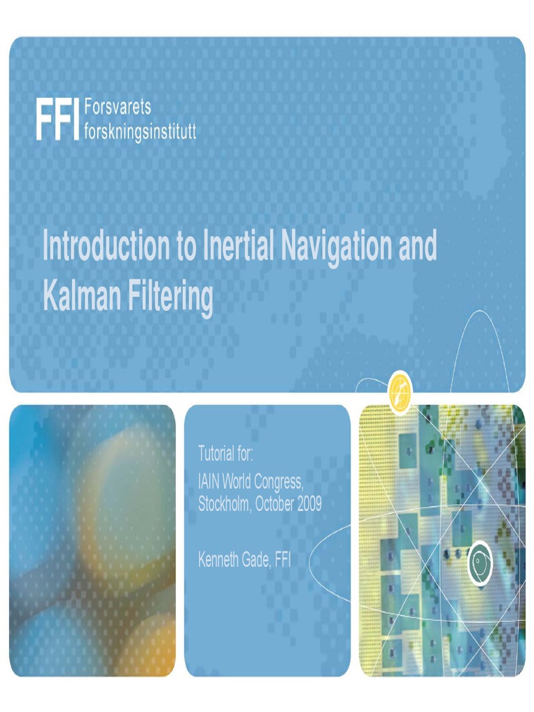 Inertial Navigation and Kalman Filtering | PDF | Inertial Navigation ...
