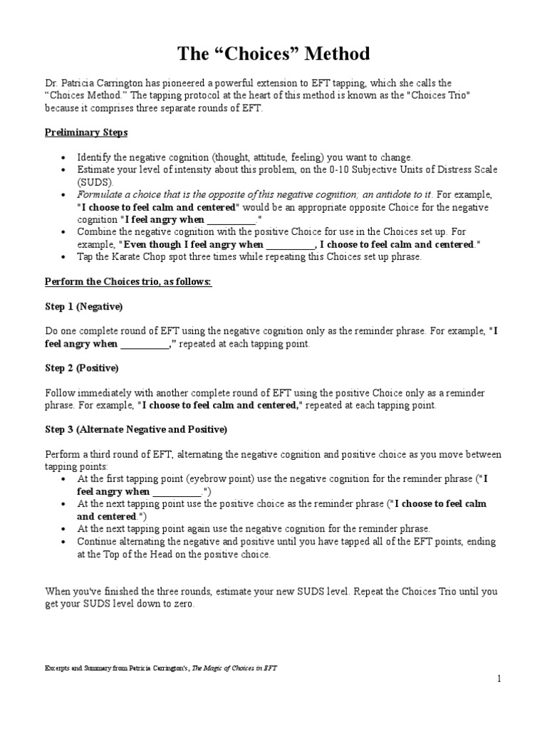 Choices Method | PDF | Choice | Behavioural Sciences