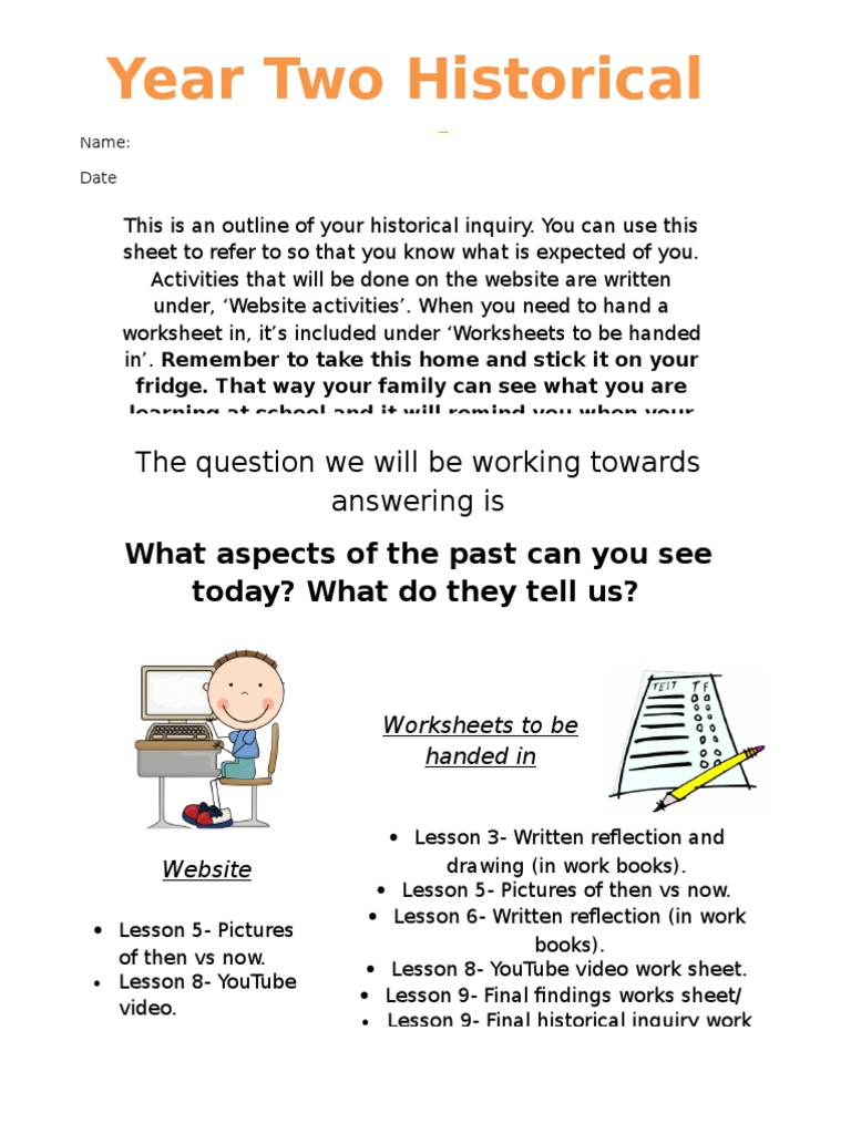 Year Two Historical Inquiry Outline | PDF