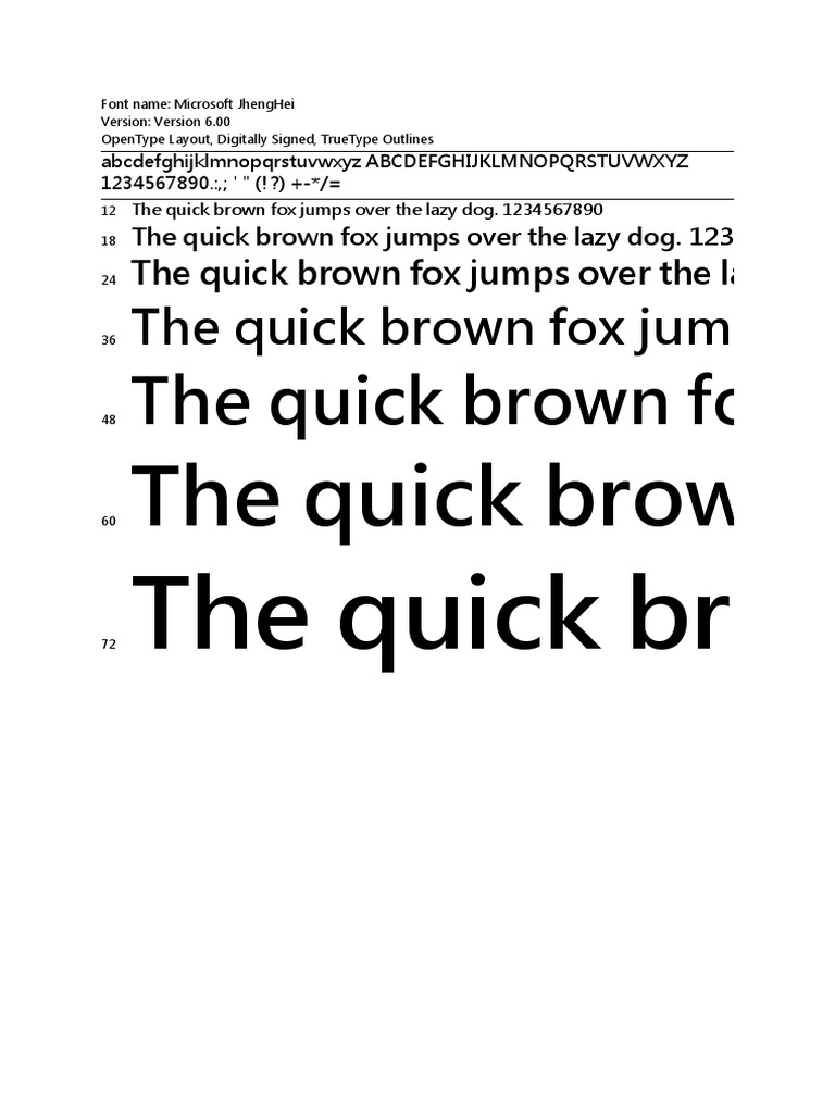 Microsoft JhengHei Bold (TrueType) | PDF | Games & Activities