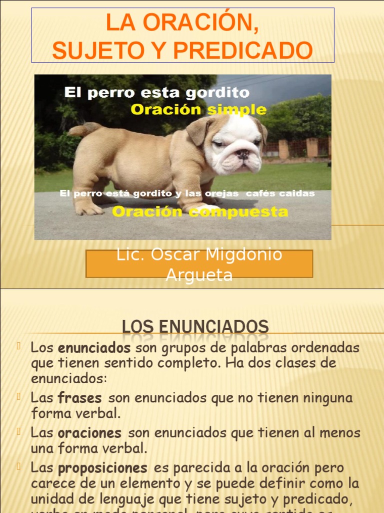 Sujeto y Predicado | PDF | Predicado (Gramática) | Verbo